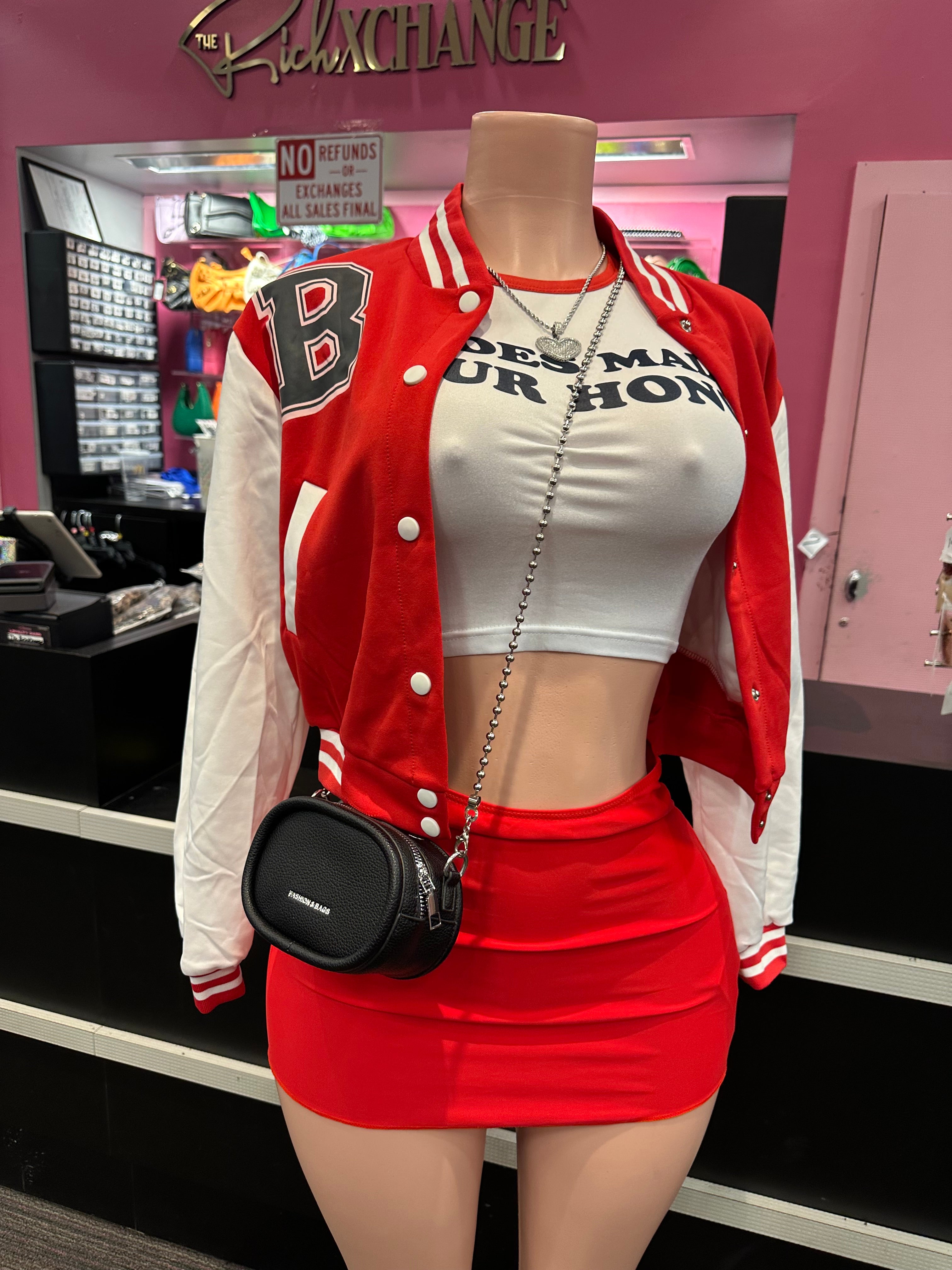 Letter B - Jacket (Red) – The Rich Xchange